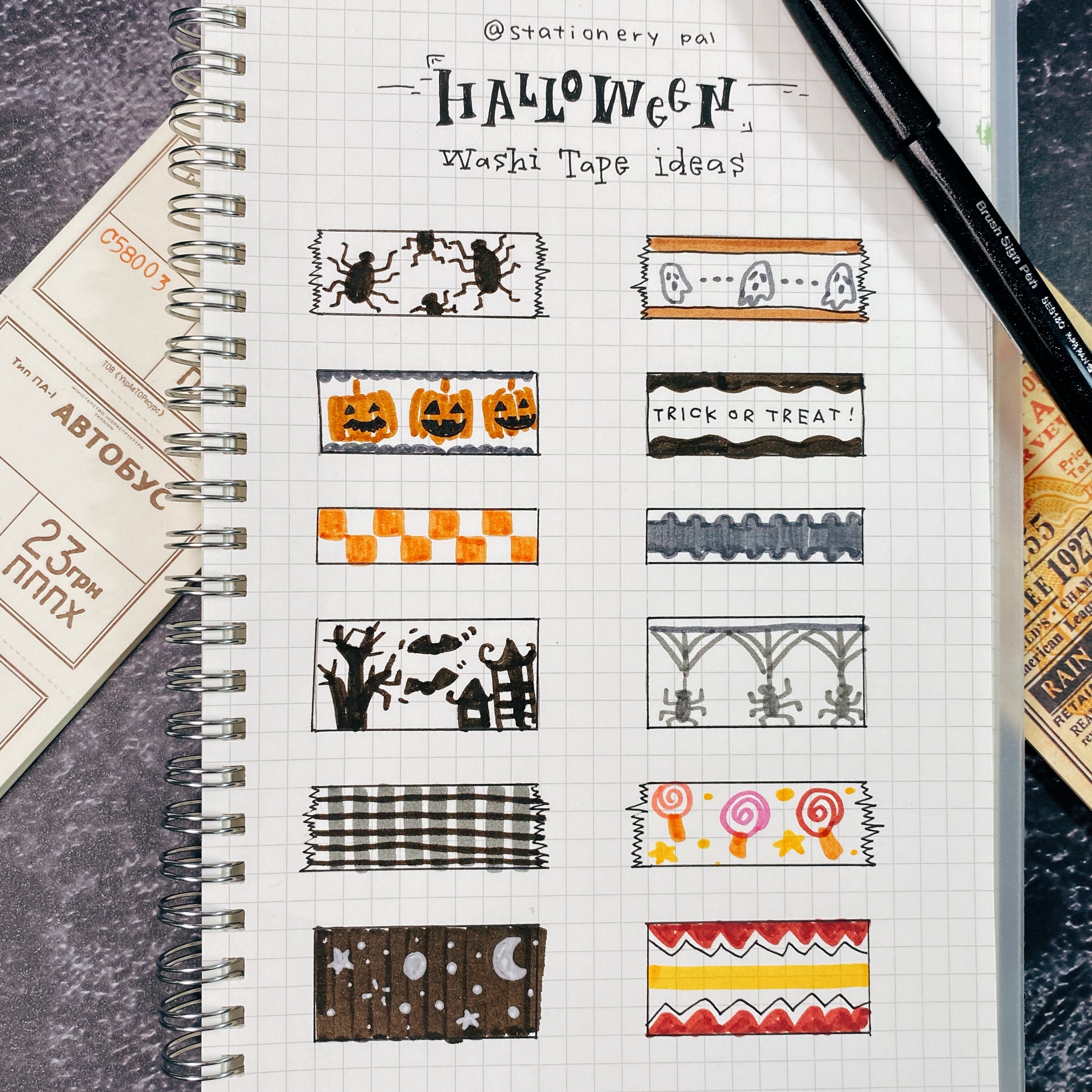 🎃Halloween Doodle Dividers – Stationery Pal