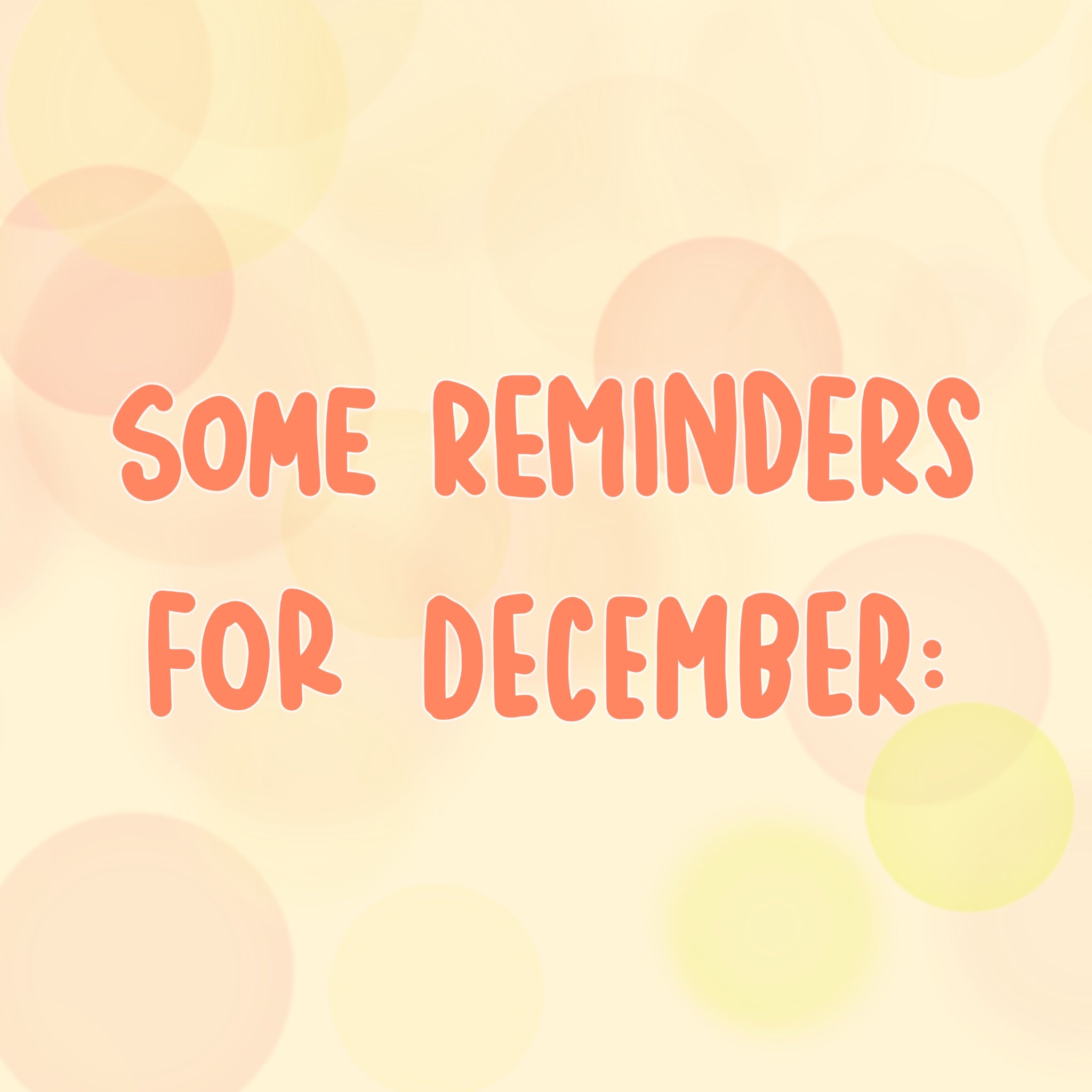 🌱Some Reminders For December! – Stationery Pal