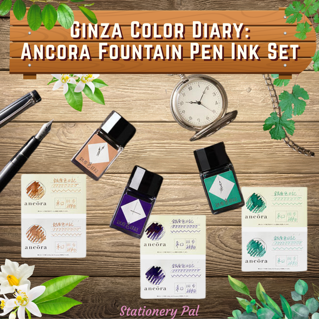 Ginza Color Diary: Ancora Fountain Pen Ink Set – Stationery Pal