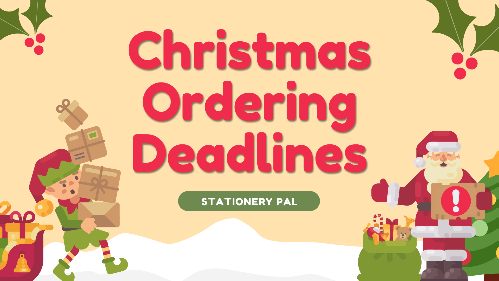 Holiday Shipping and Order Deadlines 2022 – Stationery Pal