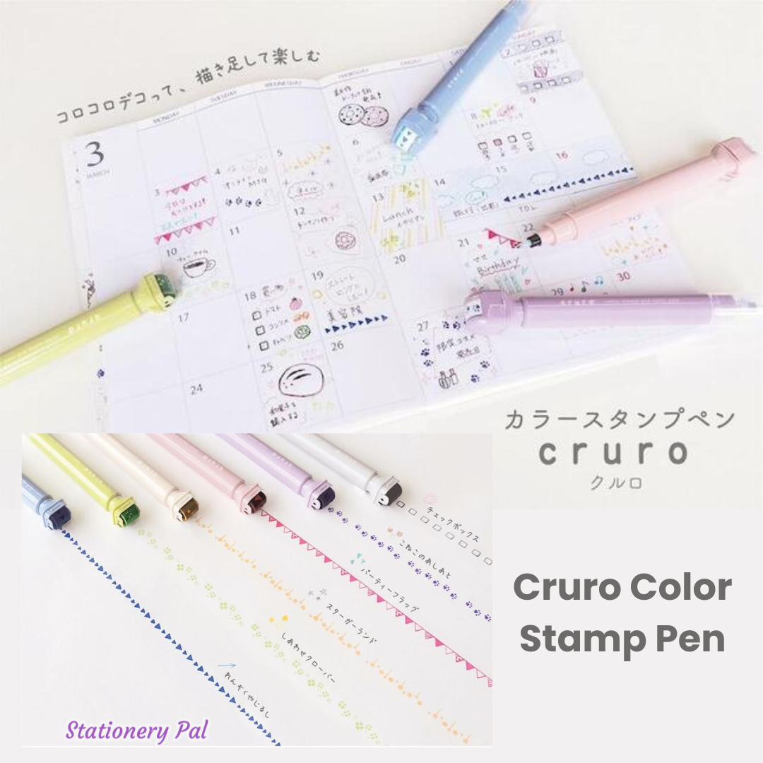 Cruro Color Stamp Pen: Roll, Decorate and Write in Style – Stationery Pal
