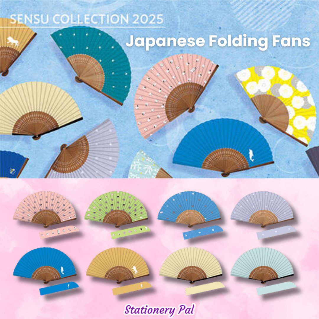 New 2025 Japanese Folding Fans with Cute Designs – Stationery Pal