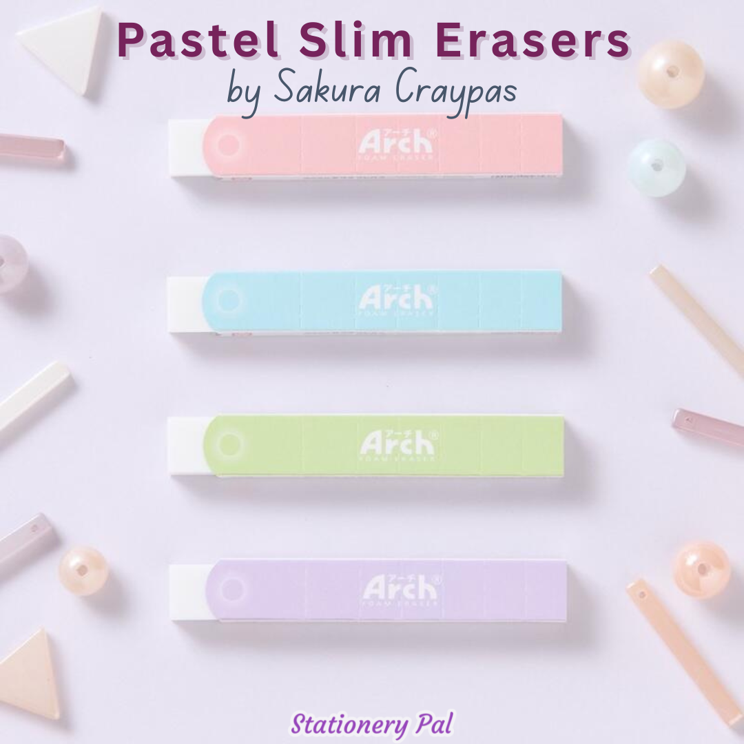 Pastel Slim Erasers by Sakura: Cute, Clean and Precise! – Stationery Pal