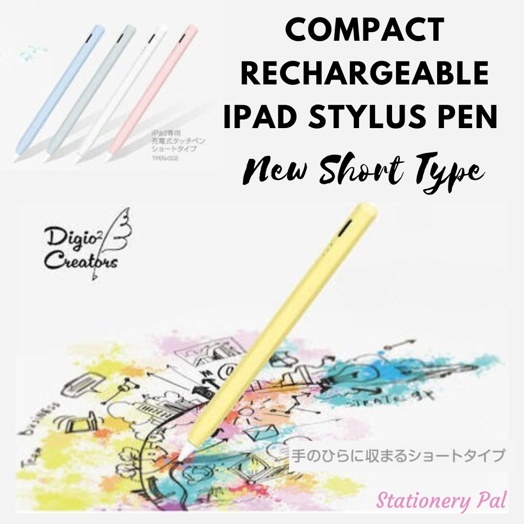 Compact Rechargeable iPad Stylus Pen – New Short Type – Stationery Pal