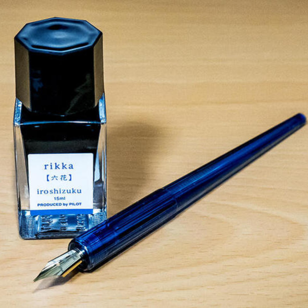 I Got It! A New "Iroshizuku" Fountain Pen Ink: Rikka (Snowflake Blue ...
