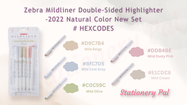 😍Brighten Your Notes! Free Zebra Mildliner Hex Codes for the 2022 Natu ...