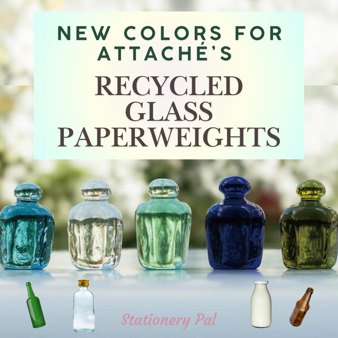New Colors for attaché’s Recycled Glass Paperweights – Stationery Pal