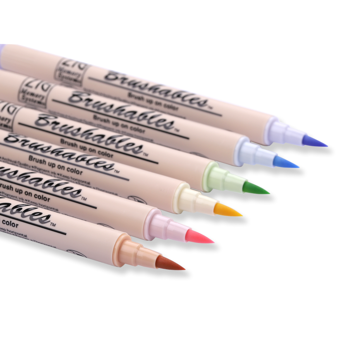 Kuretake ZIG Brushables Brush Pen - 6 Color Pastel Set – Stationery Pal