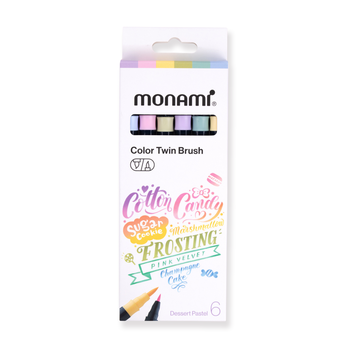 Monami Color Twin Brush - Juego de pasteles de postre — Stationery Pal