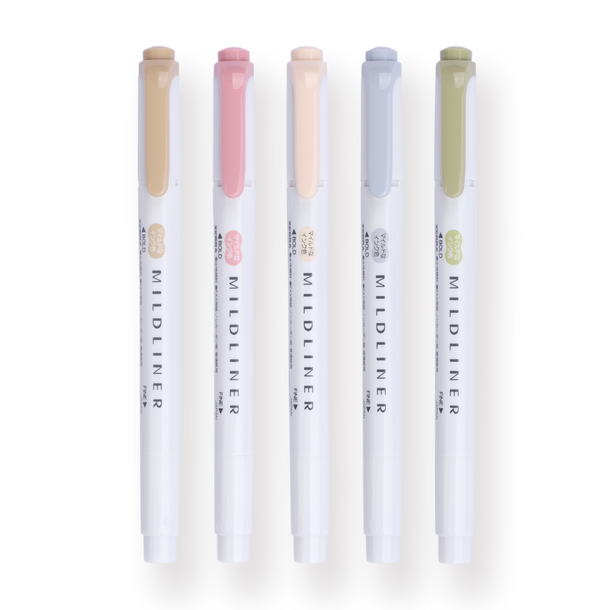 Zebra Mildliner Double-Sided Highlighter - 2022 Natural Color New Set ...