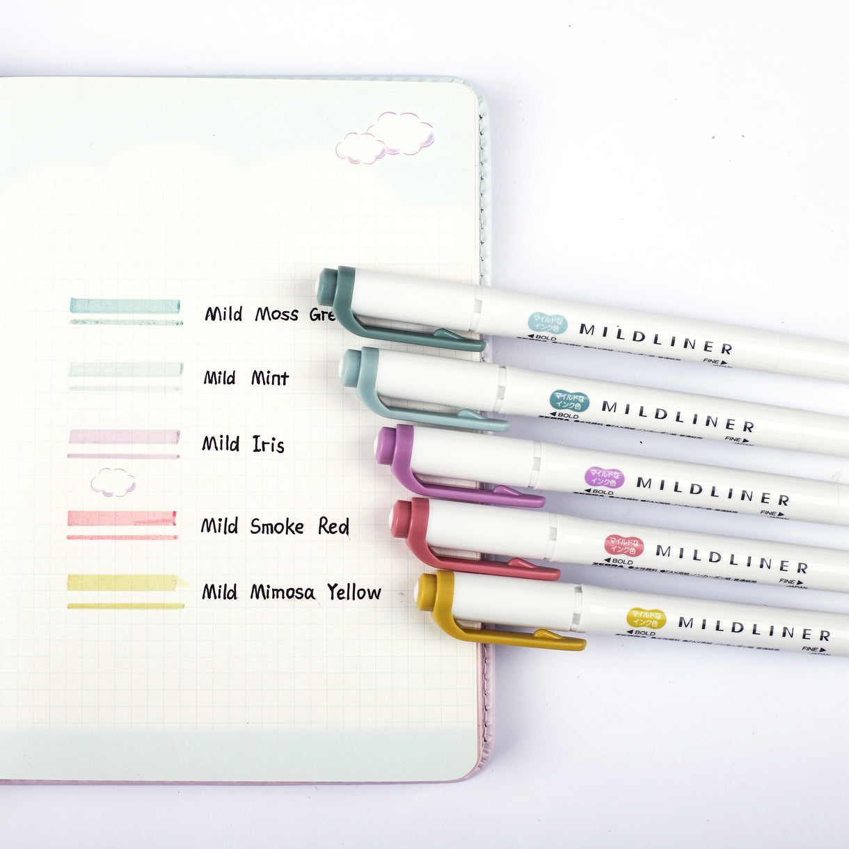 Zebra Mildliner Double-Sided Highlighter - 2025 Calm Mild Colors New S ...