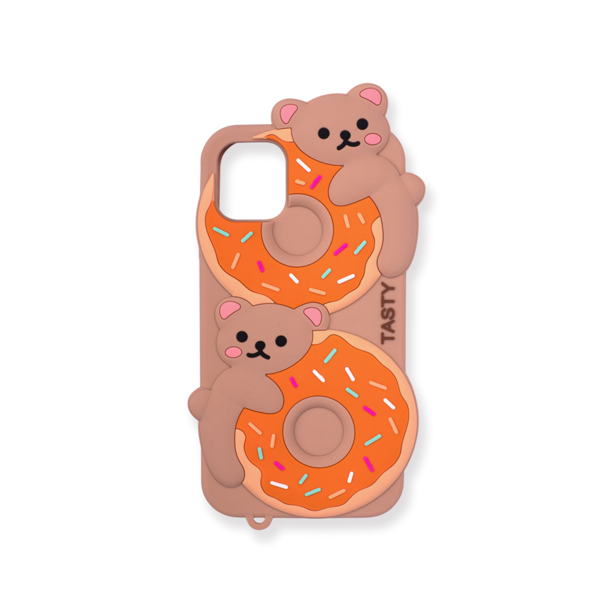 Funda para iPhone 11 Pro - Donut y Oso - Naranja — Stationery Pal