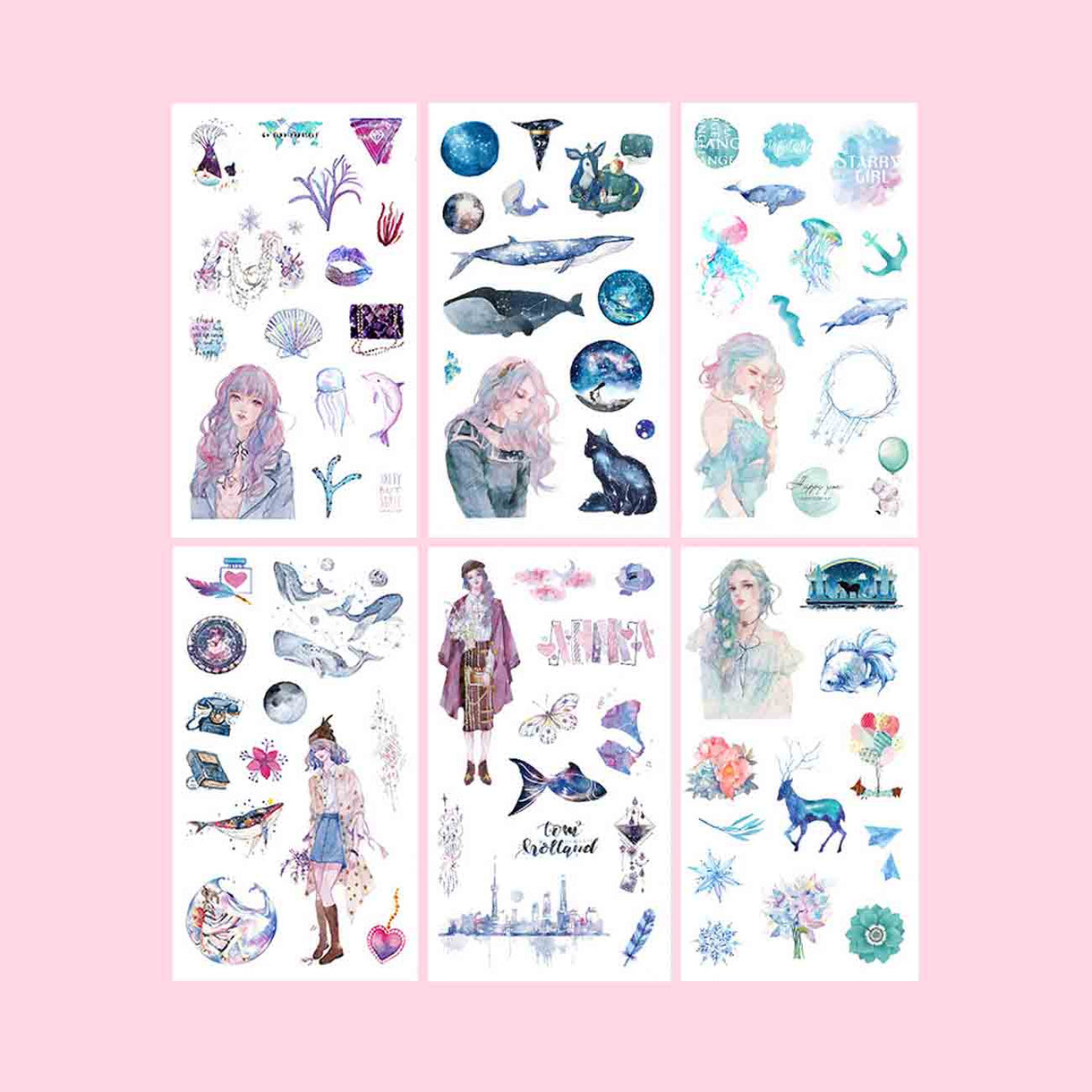 Girl Stickers - Set of 6 – Stationery Pal