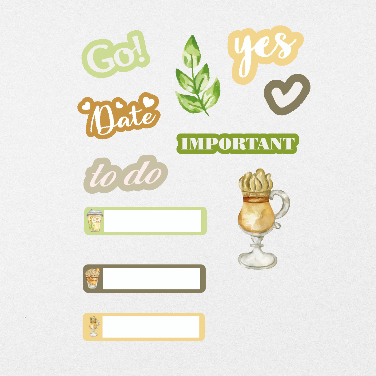 73 Digital Morning Coffee Sticker Bundle – Stationery Pal