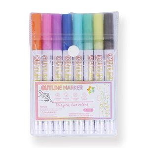 Metallic Outline Marker - Set of 8 — Stationery Pal
