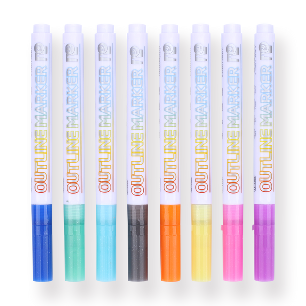 Metallic Outline Marker - Set of 8 – Stationery Pal