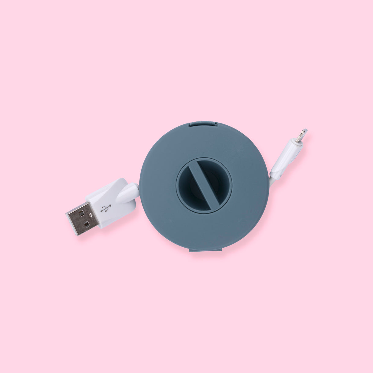 Round Rotatable Charging Cable Organizer Storage - Blue – Stationery Pal